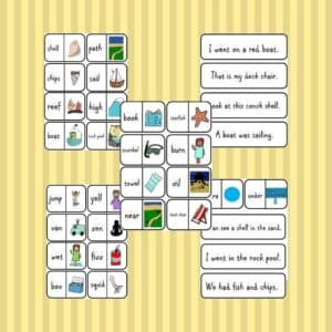 Phase 3 Beach Words and Sentences - Petal Resources