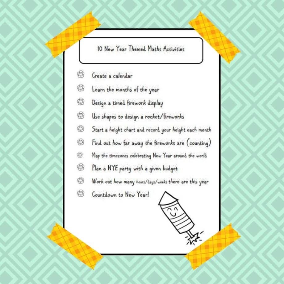 List of 10 New Year Math Activities Free Download - Petal Resources