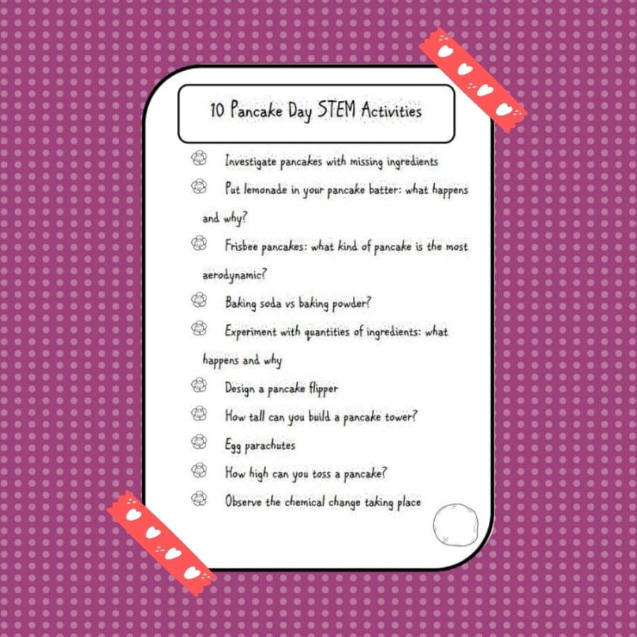 10 Pancake Day STEM Activities Free Download - Petal Resources